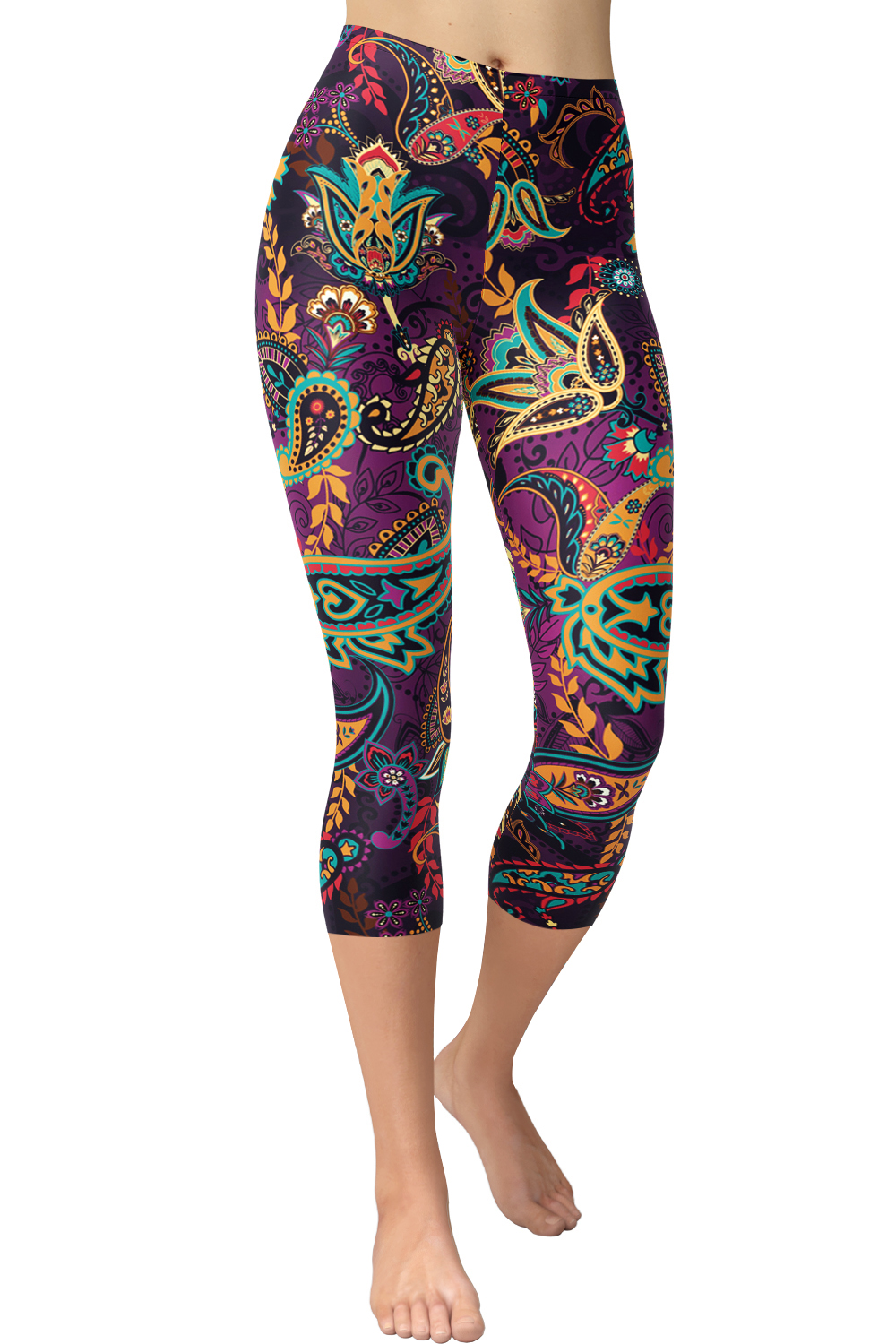 Regular Size Printed Brushed Capris (Wildforest Paisley) - Walmart.com
