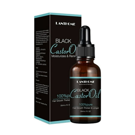 LANTHOME Castor Oil Beard Hair Eyebrow Eyelash Growth Nourishing ...