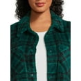 Terra & Sky Women's Plus Size Snap Front Faux Shearling Shacket ...