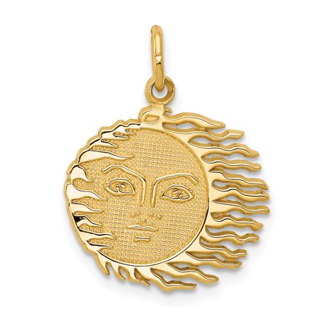 14K Yellow Gold Flaming Sun Charm | Walmart Canada