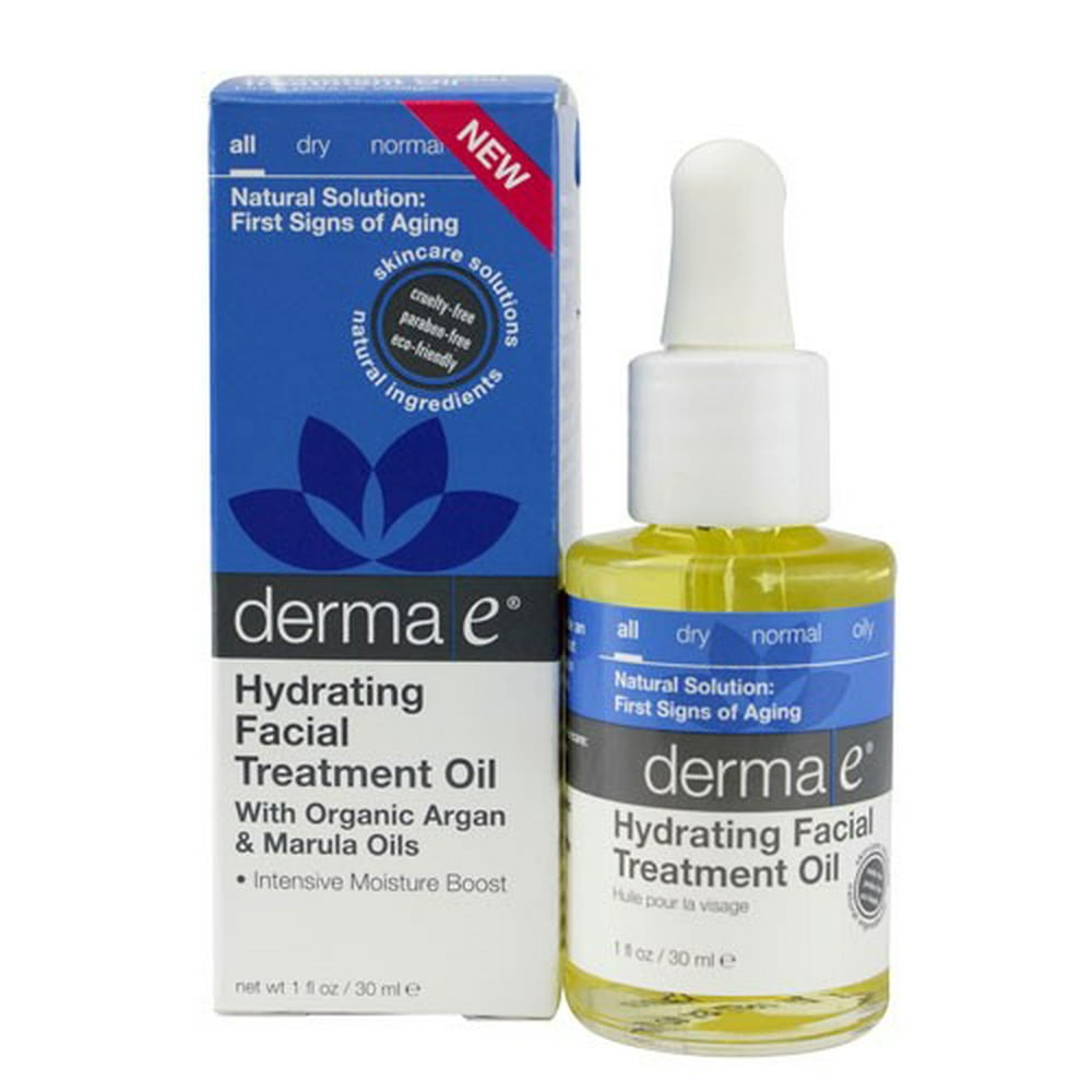 Derma E - Derma e Hydrating Facial Treatment Oil, 1.0 Oz - Walmart.com ...