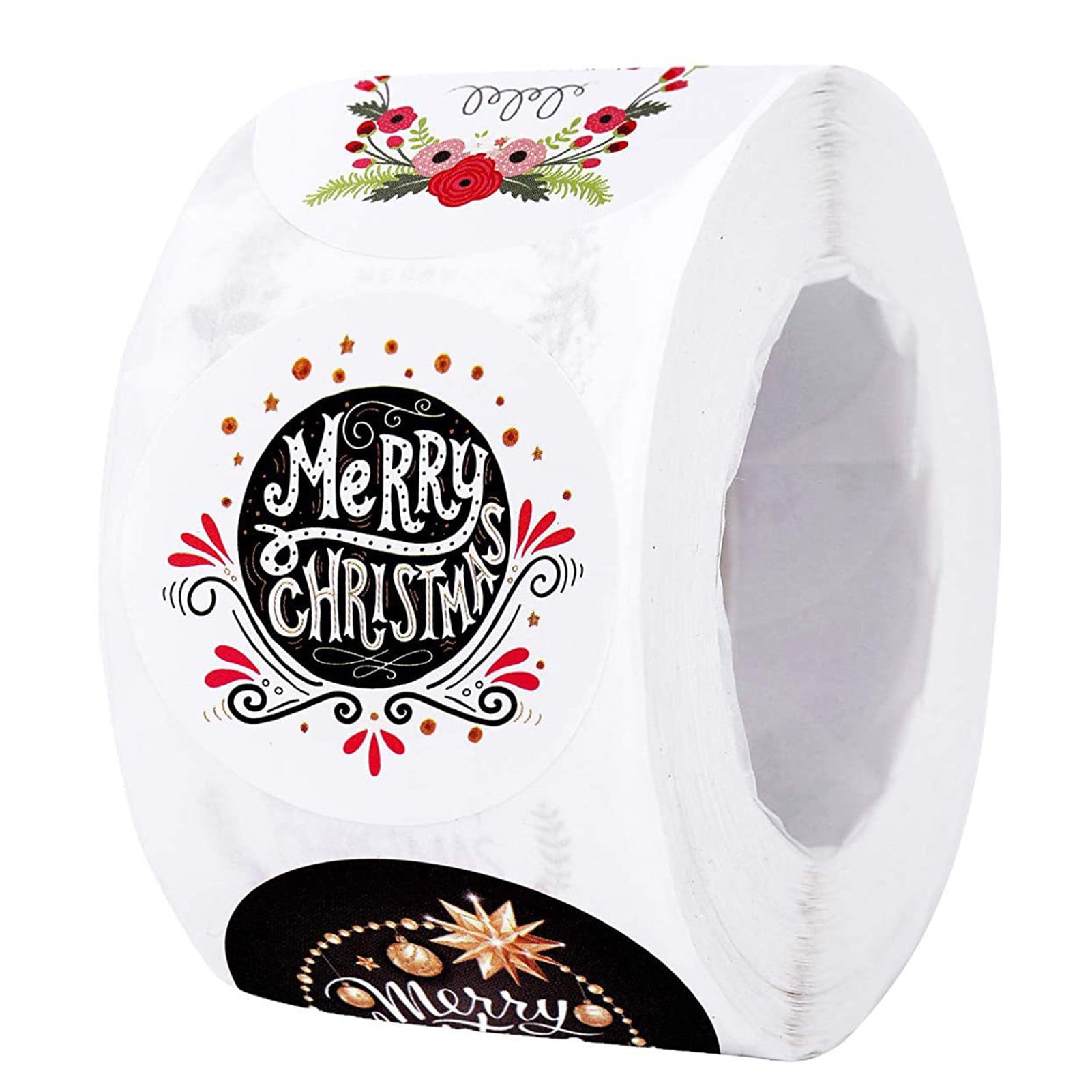 GROFRY DIY 500Pcs/Roll English Letters Label Stickers Adhesive Kraft ...