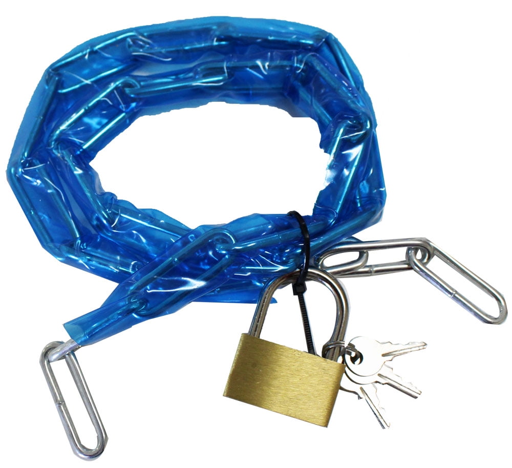 PVC Plastic Covered 36 Inch Chain With Brass Padlock - Walmart.com