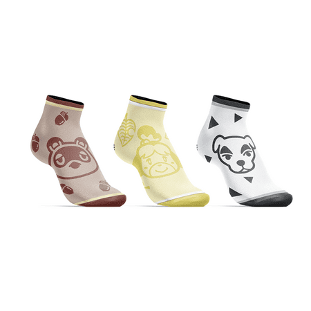 Nintendo Animal Crossing Characters Big Face Juniors Ankle Socks 3 ...