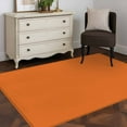 Burnt Orange 3x5 Area Rugs, Farmhouse Solid Orange Color Modern Art Non ...