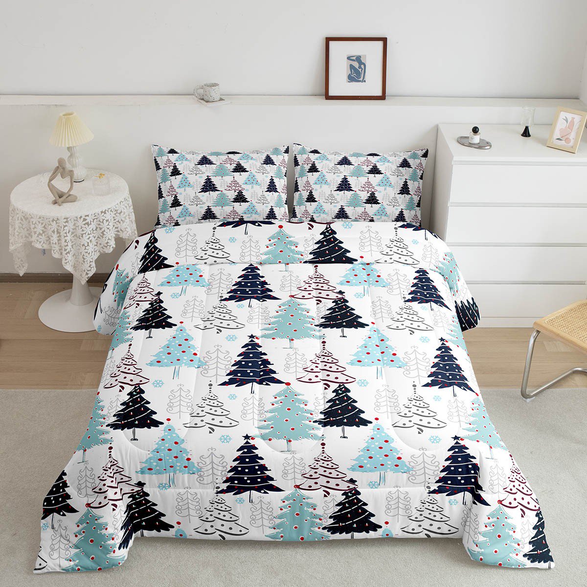 Click here for Erosebridal Christmas Tree Bedding Set Queen Size... prices