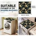 Anti-Slip Washer or Dryer Top Mat Covers, 23.6" x 23.6" Flower Design ...