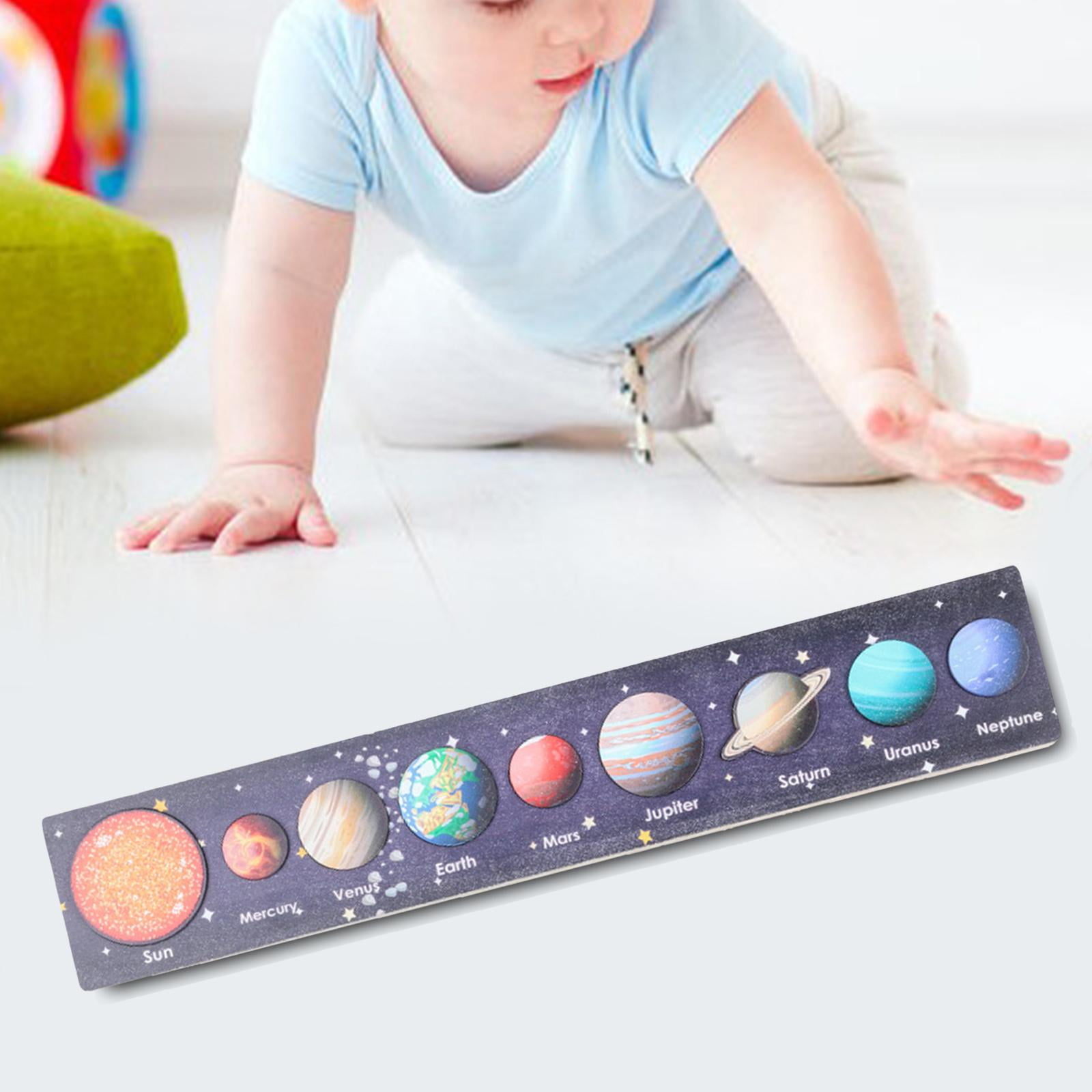 Wooden Solar System Puzzles Educational Toy Matching Blocks Board Game ...