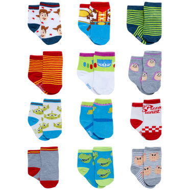 Disney Baby Boys’ Socks - 12 Pack Mickey Mouse, Winnie The Pooh, Lion ...