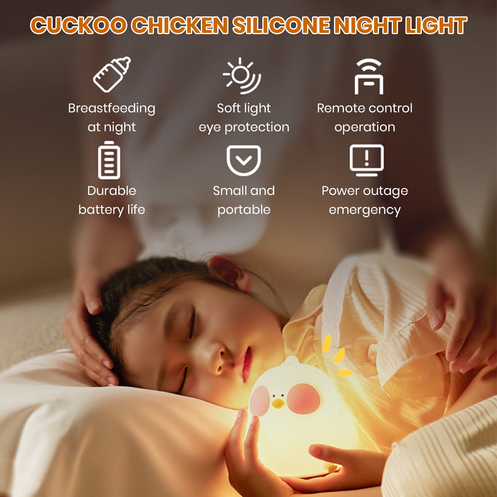 Sunjoy Tech Cartoon Night Lamp Soft Lighting Flicker-Free Dimmable ...