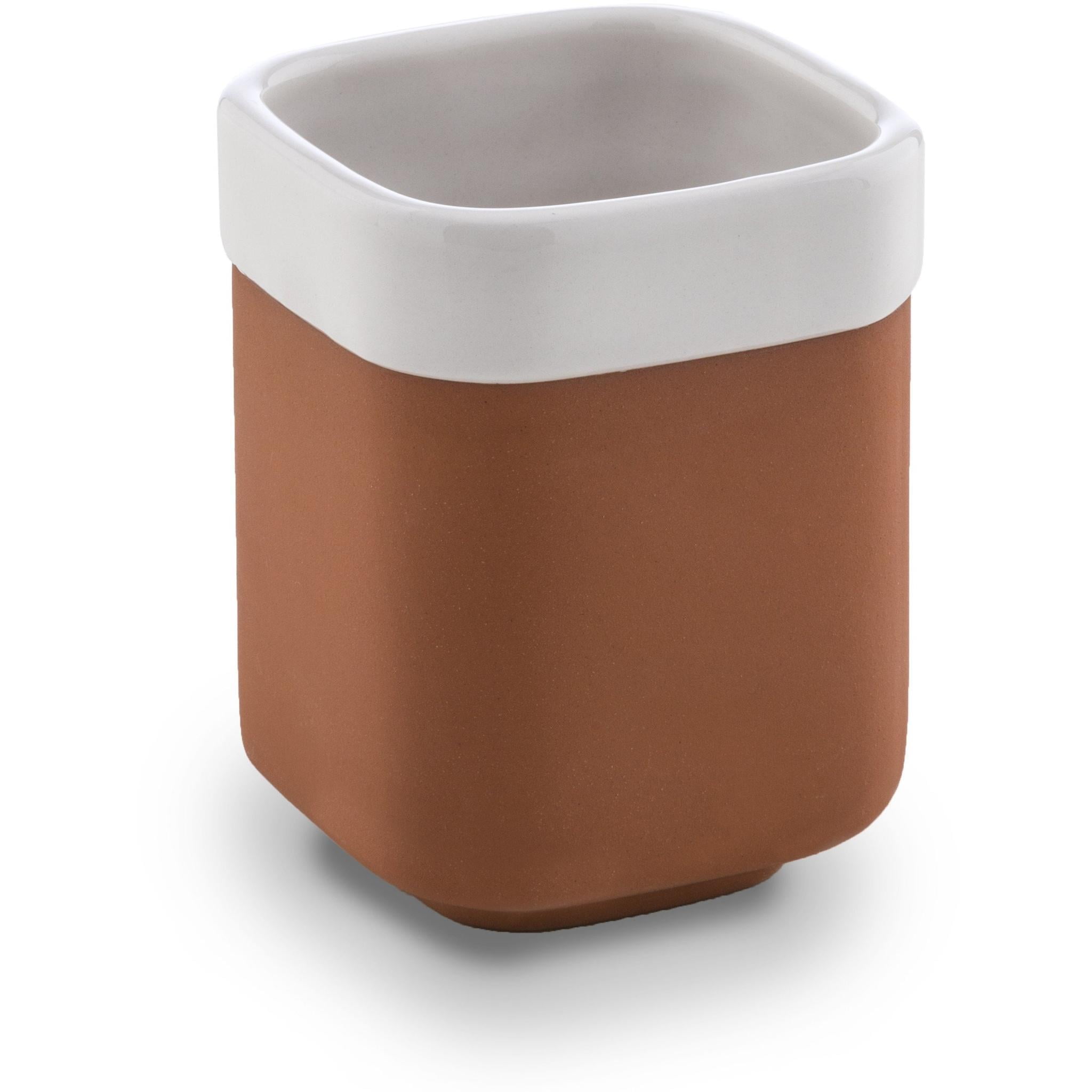 CP Brick Round Toothbrush Toothpaste Holder Tumbler, Ceramic - Walmart.com