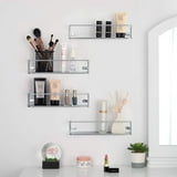 Wall-mount Spice Rack with guard rail, Chrome - Set of 4 - Walmart.com