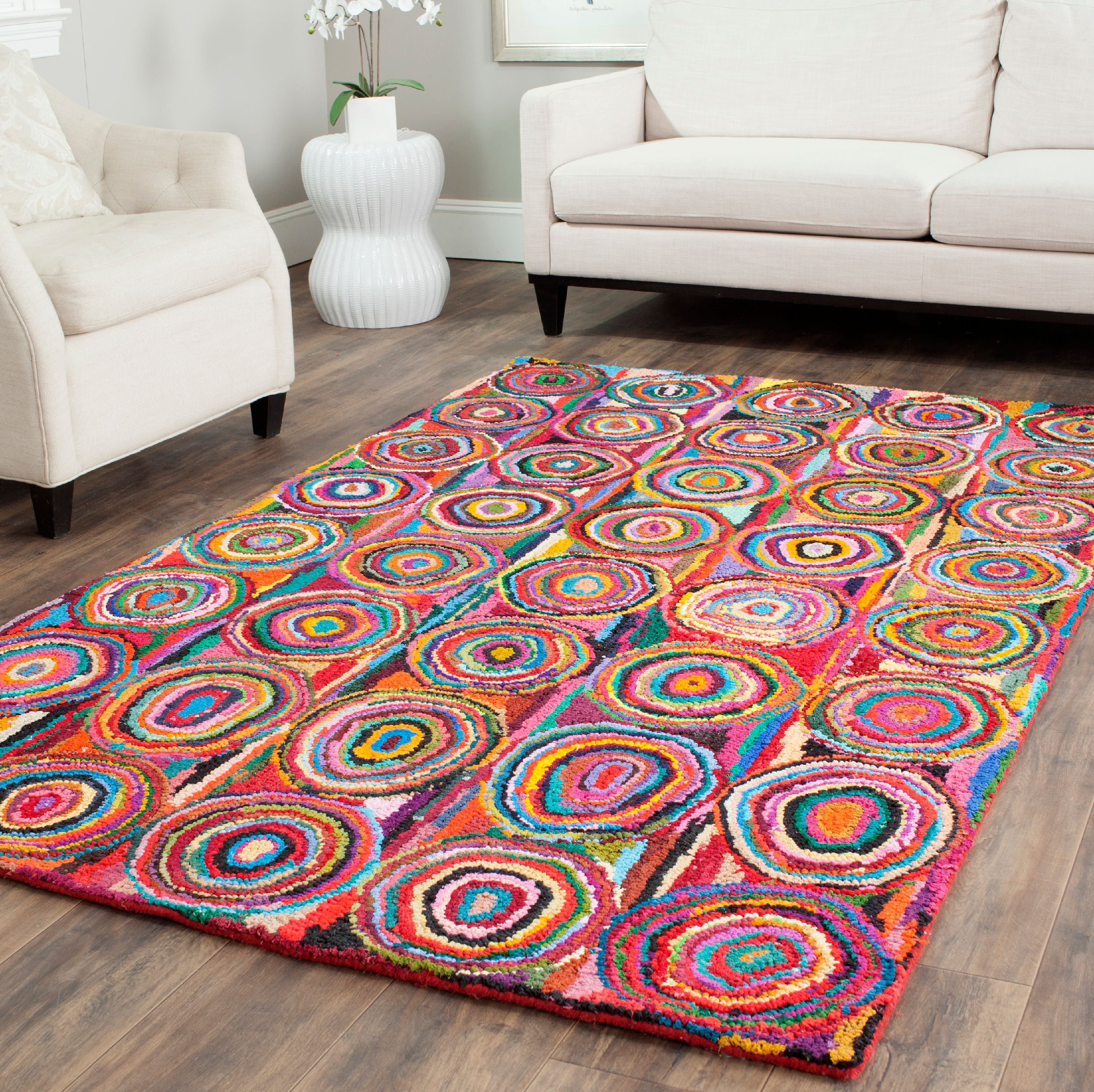 Safavieh Nantucket Marta Geometric Circles Area Rug or Runner - Walmart ...