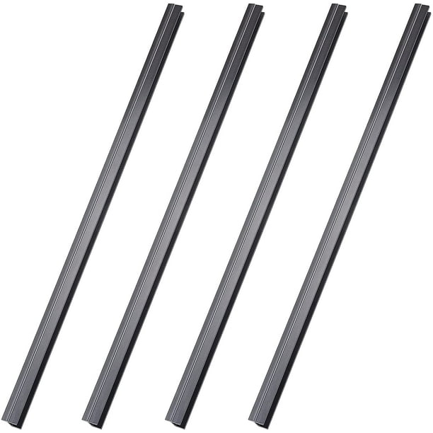 4 Pieces Hanging File Rails PVC Black File Rails for 1/2 Drawer Sides ...