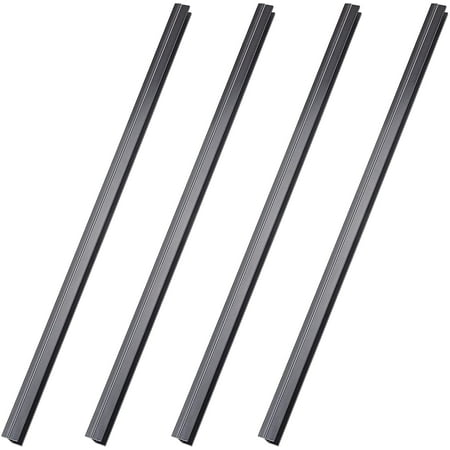 4 Pieces Hanging File Rails PVC Black File Rails for 1/2 Drawer Sides ...