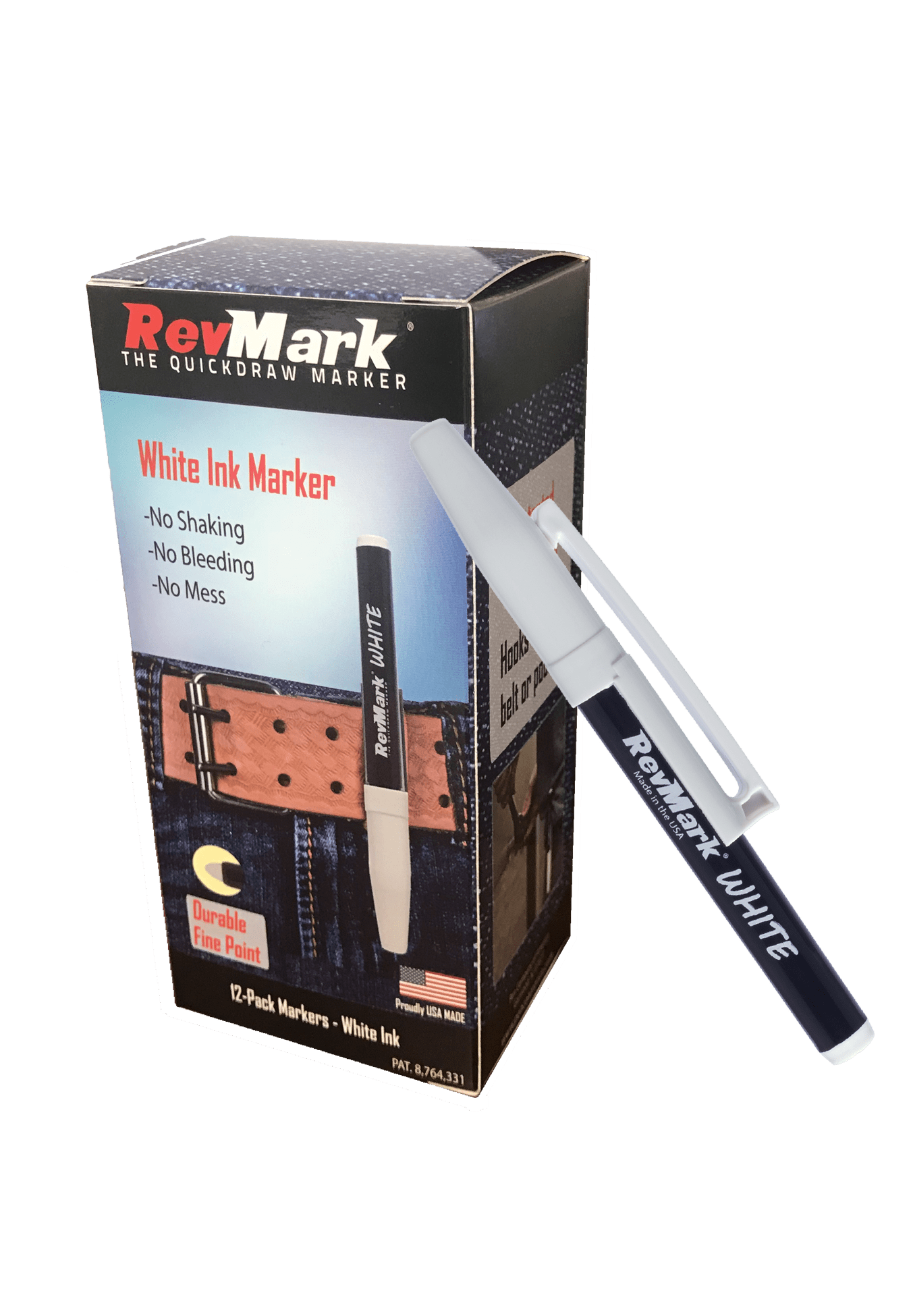 RevMark White Ink Industrial Marker - 12 Pack (Made in the USA ...