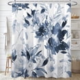 Black White Floral Skull Shower Curtain, Waterproof Gothic Bathroom ...
