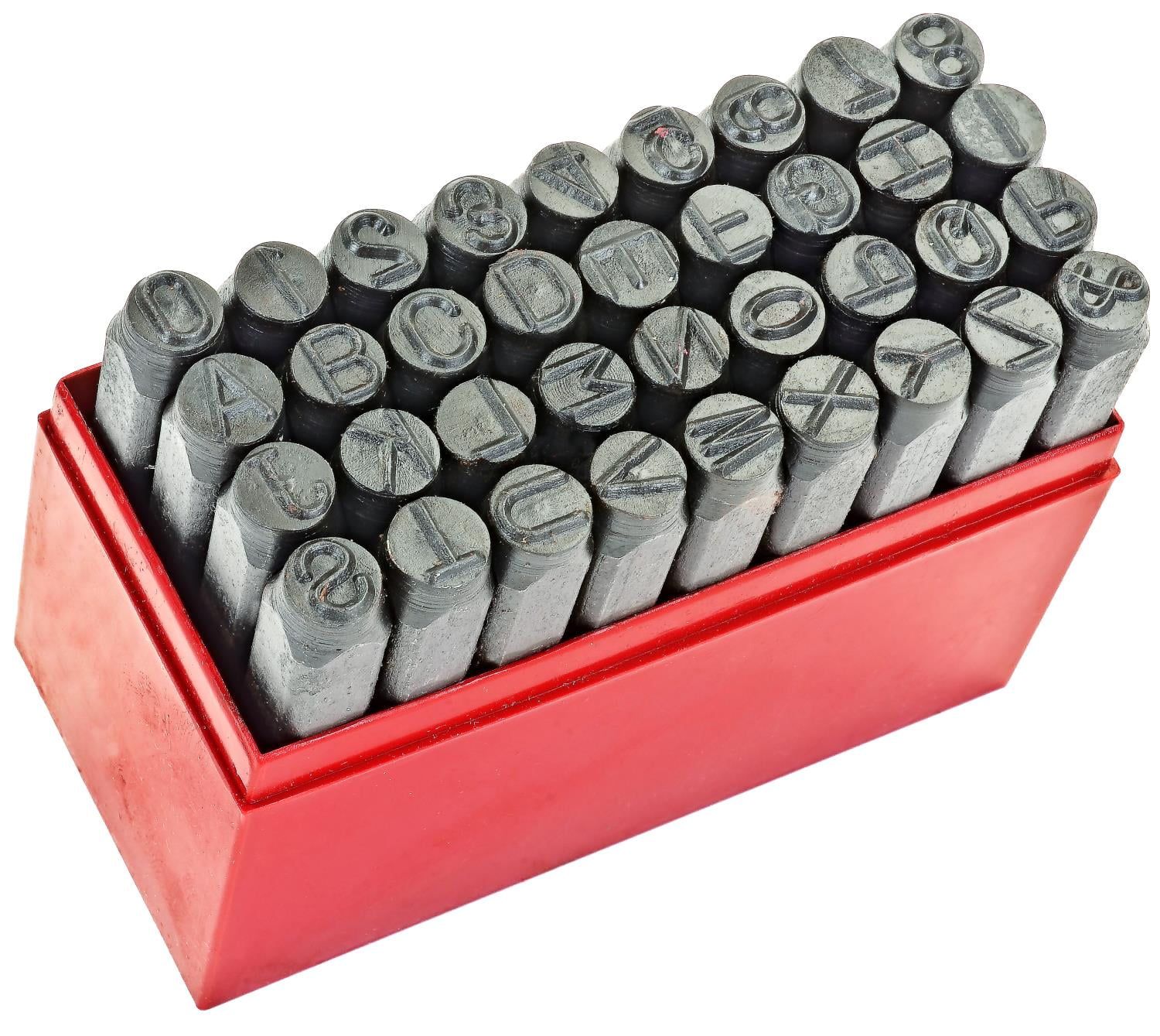 JEGS 80766 Letter/Number Stamp Set 1/4 High Letters/Numbers 36 pc ...