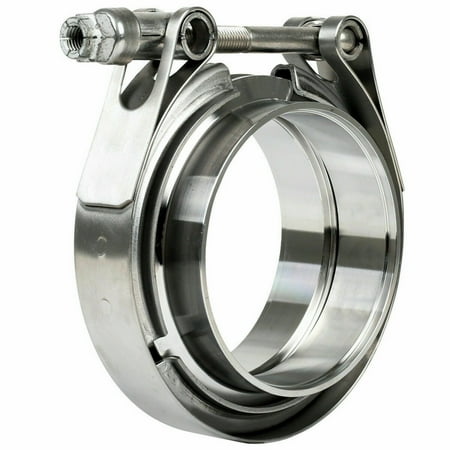 Top-Max Stainless Steel V Band Flat Flange Clamp Kit Assembly - 3 Inch ...