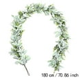 Cadancy Artificial Plantss Eucalyptus Garland Faux Bunny Ear Vines Farmhouse Home Decor Mantle ...