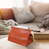 Leather Tissue Box Remote Control Holder Container Paper Cover Case ...