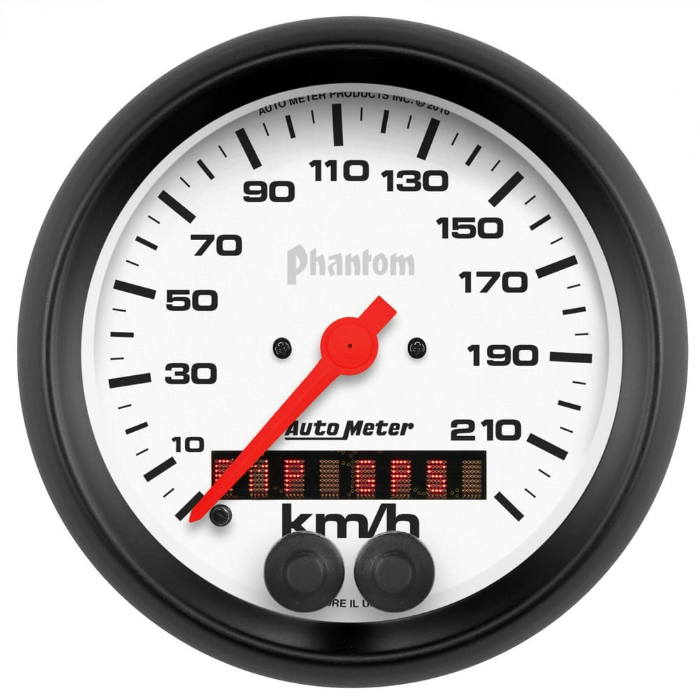 auto meter 5880-m phantom? gps speedometer; 3 3/8 in.; 225 km/h ...