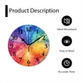 12 Inch Wall Clock Battery Operated Round Clock for Office, Kitchen ...