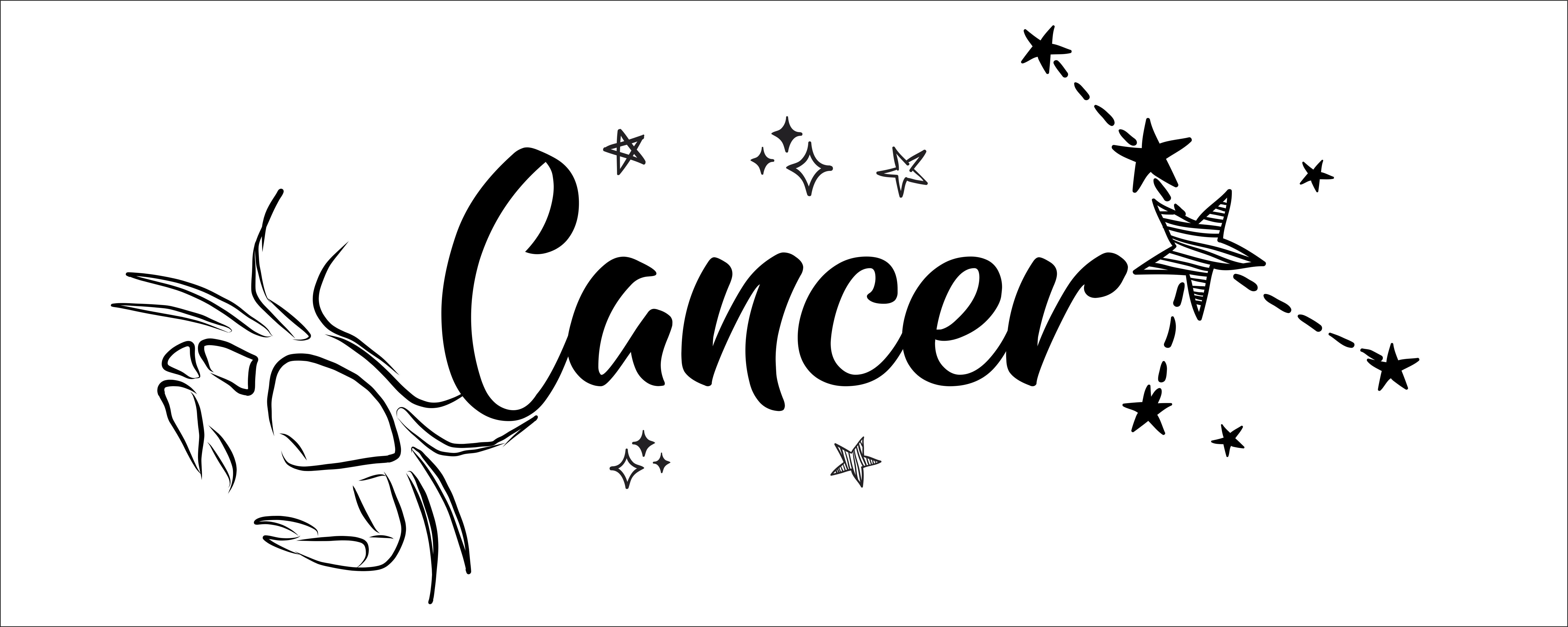 DIY Vinyl Astrological Star Pattern Cancer Wall Art Decal - 8" x 20 ...
