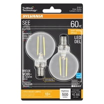 Sylvania 40852 G16.5 LED Bulb, Clear, 500 Lumens - Walmart.com