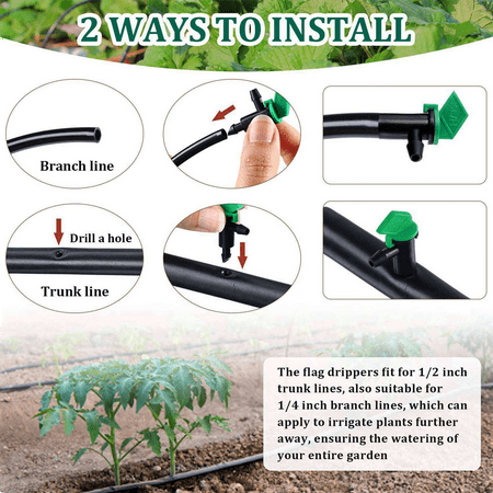 180 Pieces 4GPH Removable Drip Sprinkler Irrigation Drip Emitter Garden ...
