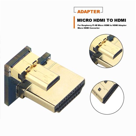 For Raspberry Pi 4B Micro HDMI to HDMI Adapter Micro HDMI Converter | Walmart Canada