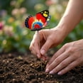 3D Dragonfly Butterfly Stakes, 50 PCS Colorful Butterflies on Sticks ...