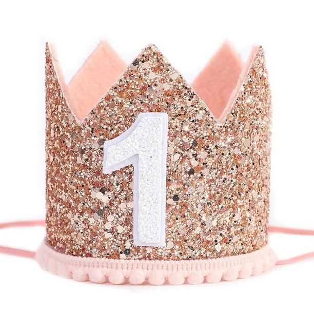 Glitter Crown for 1st Birthday, First Birthday Crown, Girl Boy Gift ...