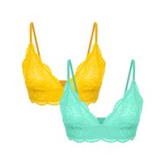 Deago Women's Lace Padded Bralette Bra Top Floral Stretch Wirefree ...