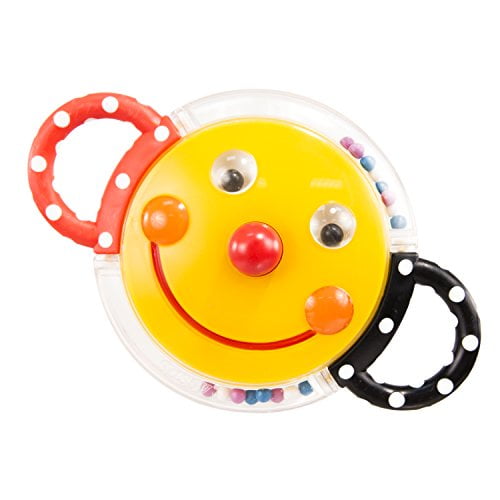 Sassy Rattle With Mirror Smiley Face