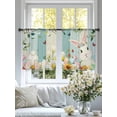 Easter Cartoon Rabbits Sheer Curtains 2 Panels Set, 52''Wx45''L Spring ...