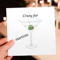 3drose, Image of Crazy for Martinis with Clear Martini and Olive, 6 ...