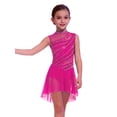 Aiihoo Kids Girls Figure Skating Dress Shiny Rhinestone Mesh Dance ...
