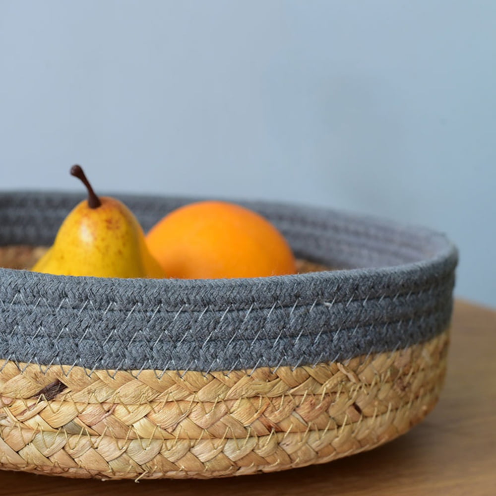 Round Rattan Baskets Set for Organizing Wicker Storage Basket for Fruit ...