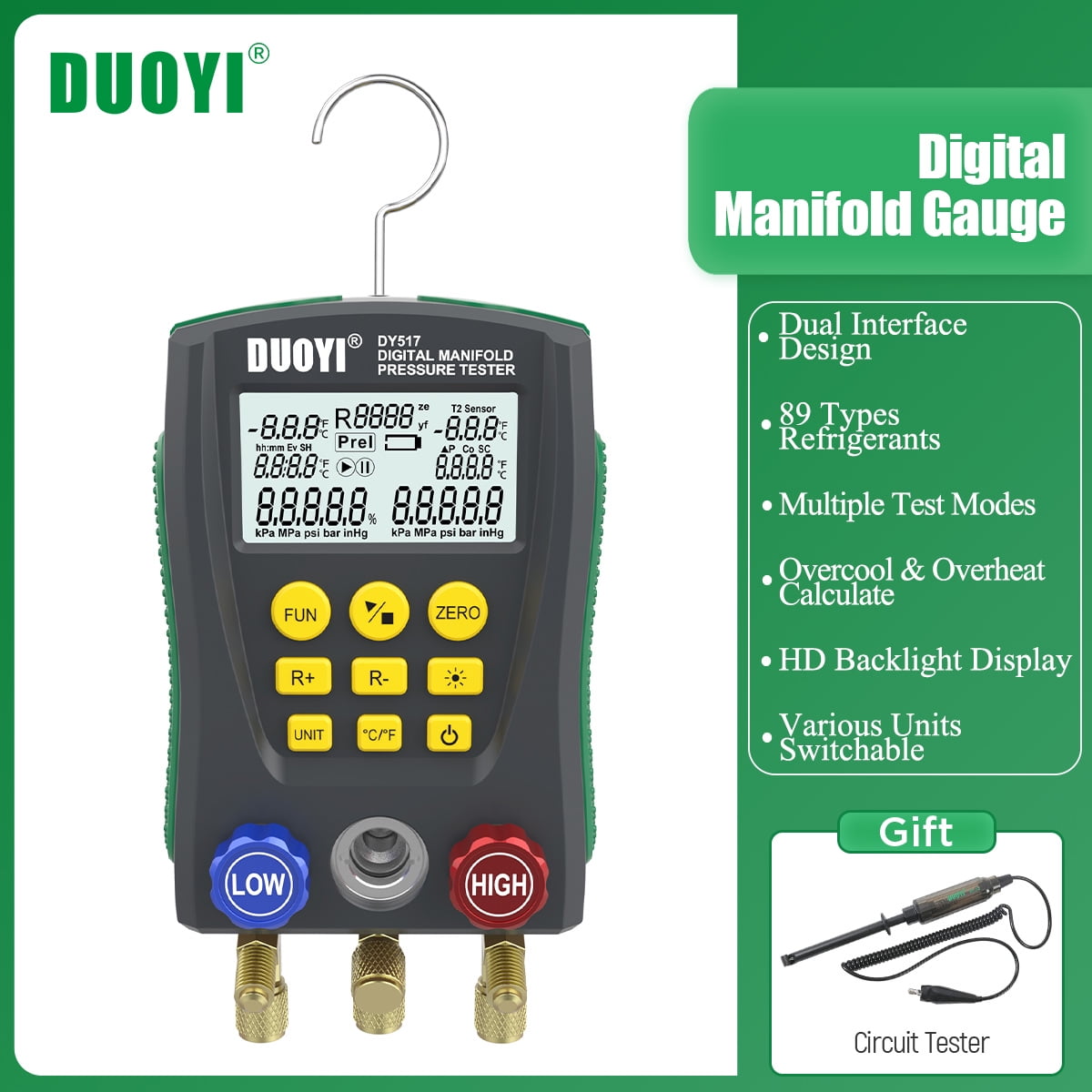 Digital Manifold Gauge for HVAC Refrigerant Philippines | Ubuy
