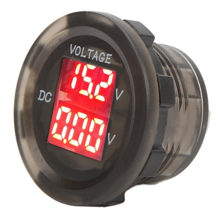 Digital Dual Voltmeter, 12-24V Universal LED Car Voltmeter Waterproof ...