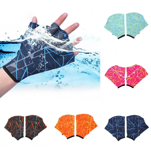 Limei 1 Pair Nylon Swimming Gloves Aquatic Swimming Webbed Gloves Water ...