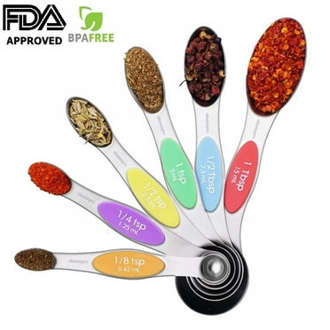 Amco 6-piece Stainless Steel Measuring Spoon Set, Dishwasher Safe ...