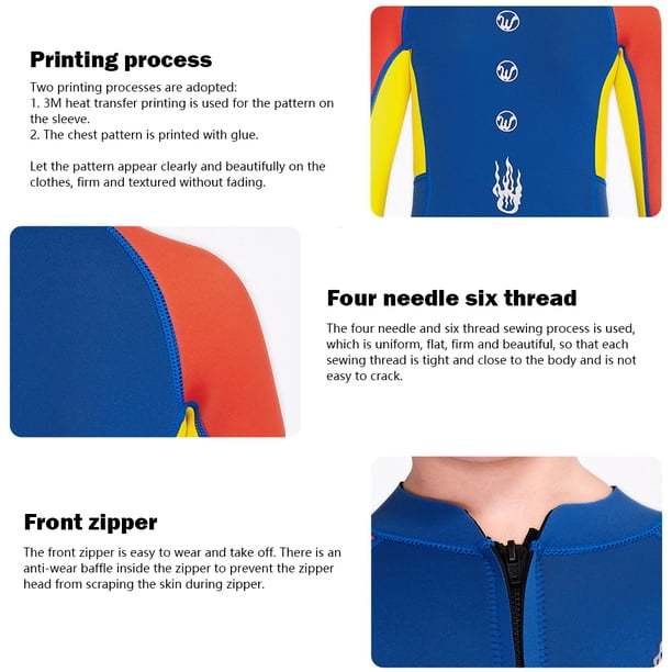 Kids Wetsuits Sunprotection Diving Suit Ultrathin Neoprene Nylon One ...
