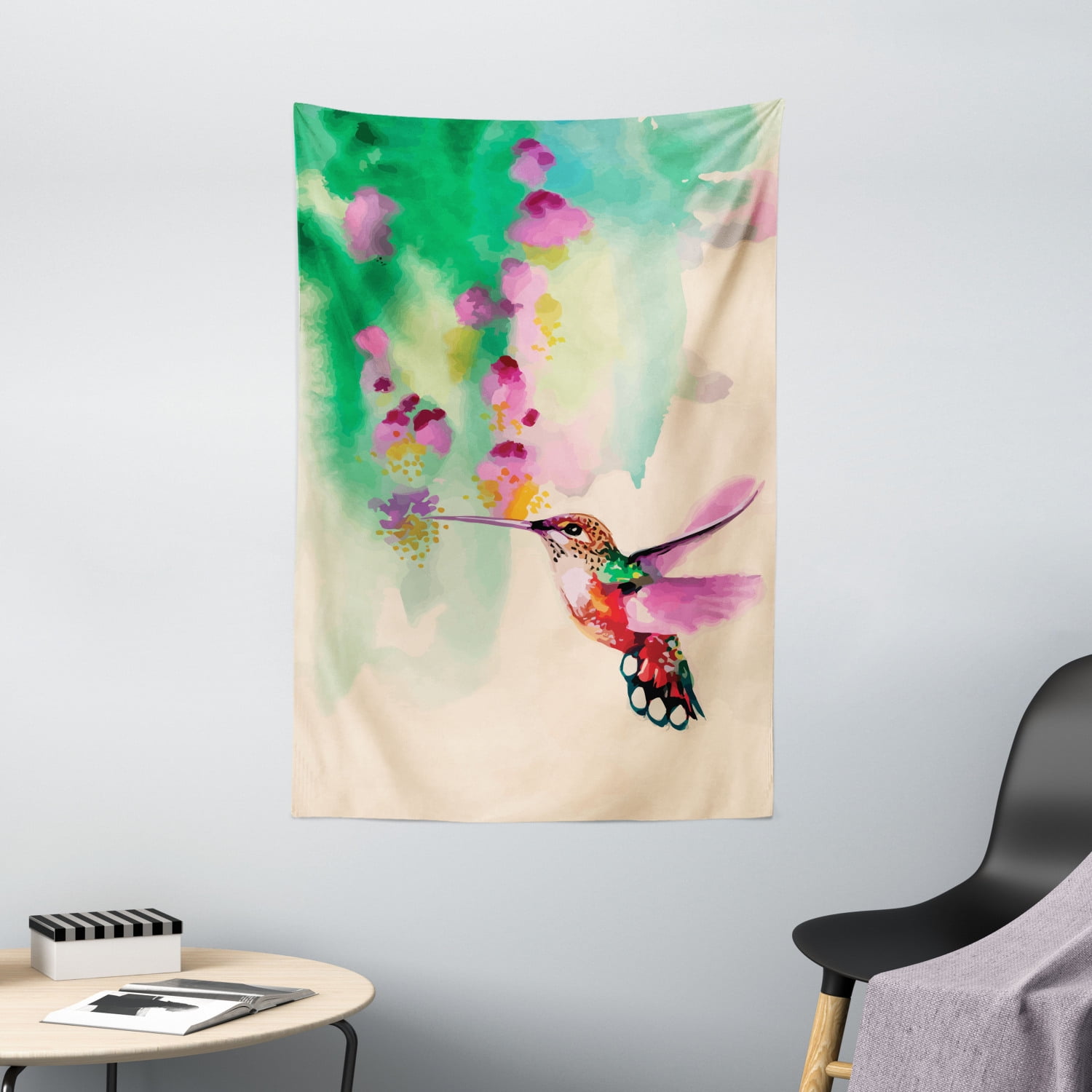 Hummingbirds Decorations Wall Hanging Tapestry, Art with Colibri Bird ...
