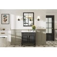 24 Inch by 32 Inch Black Metal Framed Rectangle Bathroom Mirror with ...