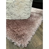 Plush Fluffy Soft Shinny Multi Textural Pale Or Dusty Pink Shag Area ...