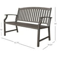 Grand Patio Durable Iron Garden Bench, Anti-Rust, Wood Grain Finish ...