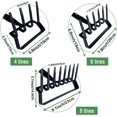 4-Tines Rake and Stirrup Hoe - Adjustable Long Handle Scuffle Loop Hula ...