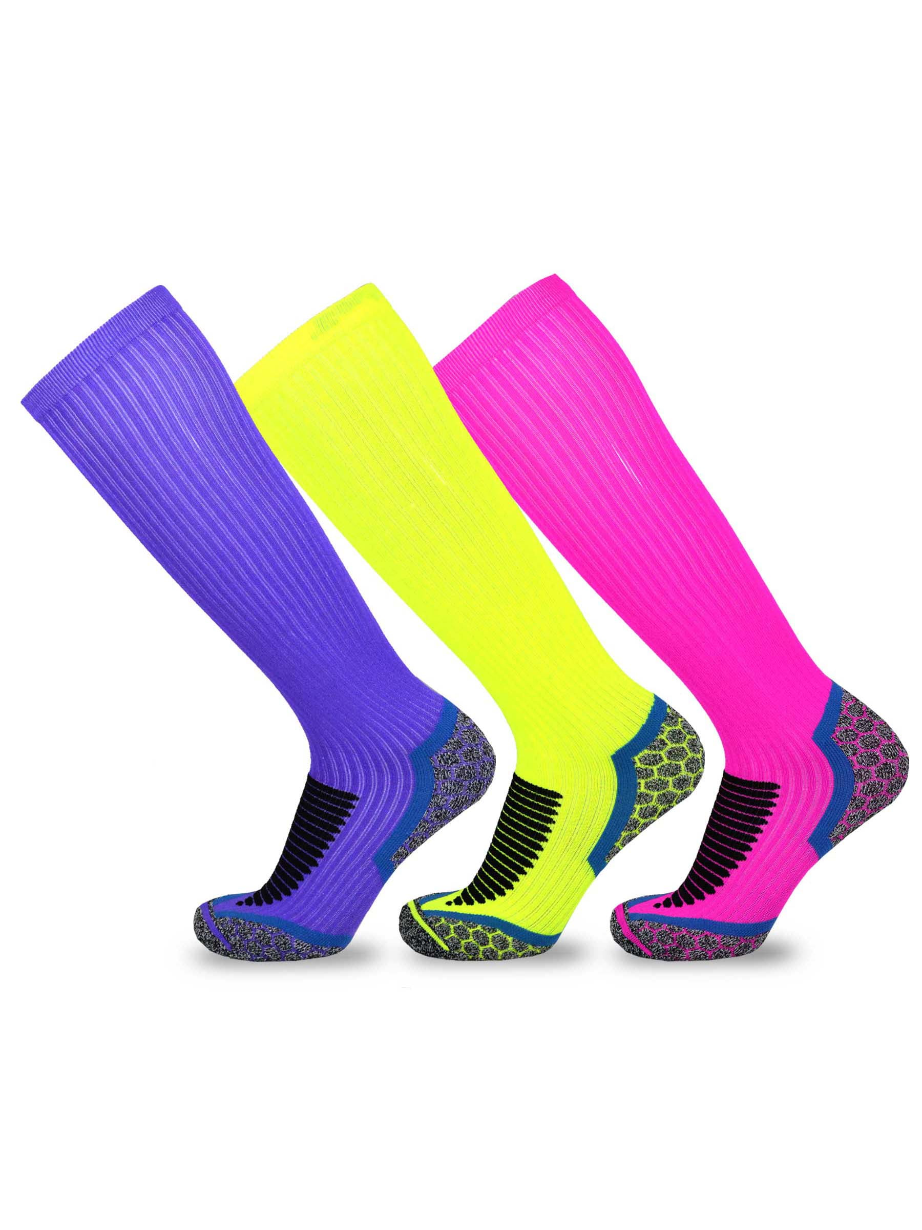 TeeHee Athletic Sports Functional Compression Cushioned Socks 3-Pack ...